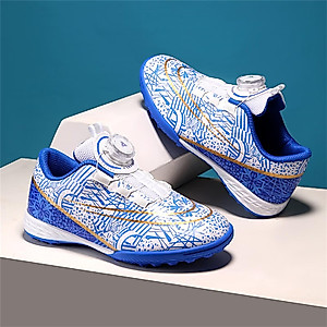 jioovziy Football Shoes for Boys Size 7.5 Unisex's Football Soccer Shoes Professional Soccer Shoes for Unisex-Adult Walking Athletic White