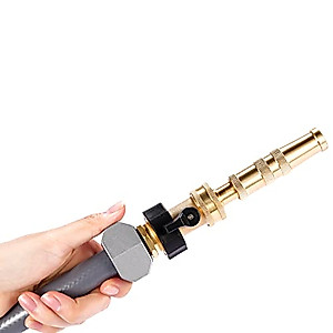 3/4" Brass Garden Hose Shut Off Valve,1-Way Restricted-Flow Water Shut-Off, Fits 3/4 Inch Hose Connector