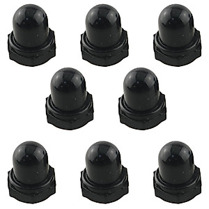 ZCZQC 8PCS Silicone Miniature Overcurrent 88 98 Series Dust Cap Circuit Breaker Waterproof Dirt Resistant Dust Cover Flat Cap ID M11 Black