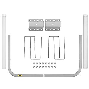 VEVOR Boat Trailer Guide-ons, 40", 2PCS Steel Trailer Post Guide on, Trailer Guides with PVC Pipes, Mounting Hardware Included, for Ski Boat, Fishing Boat or Sailboat Trailer, White