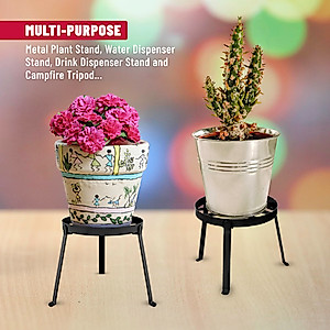 Water Dispenser Stand For Countertop - Metal Drink Dispenser Stand Compatible with Round Water Glass, Easily fold up/carry and storage (Drink Dispenser Stand Only) (Set of 2)