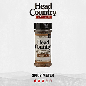 Head Country Bar-B-Q Championship Seasoning, Sweet & Spicy | Gluten Free, MSG Free Barbecue Seasoning With No Allergens | Sweet, Smoky Dry Rub Great On BBQ Chicken, Pork & Ribs | 5.12 Ounce, Pack of 1