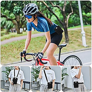 KAMO Multifunction Phone Bag One Shoulder Phone Waist Bag Diagonal Cross Bag Smart Phone Case Outdoor Bag Triple Zip Hipster Crossbody Purse for Women & Men