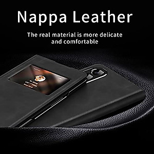 EAXER for Samsung Galaxy Z Fold 3 5G Case, Luxury Magnetic Case Leather Skin Stand Full Coverage Protection Case Cover (Black)