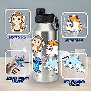Doodou 200 PCS Animal World Stickers for Laptop, Water Bottles, macbooks, Computer... Perfect for Kids, Teens (Vinyl and Waterproof) (200