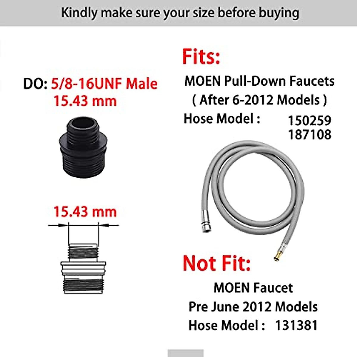 UMIRIO Kitchen Faucet Head Replacement Part Pull Down Universal Kitchen Nozzle Sink Faucet Hose Sprayer Replacement Water Faucet Kitchen Tap Spout Female Male,Chrome，2 Function