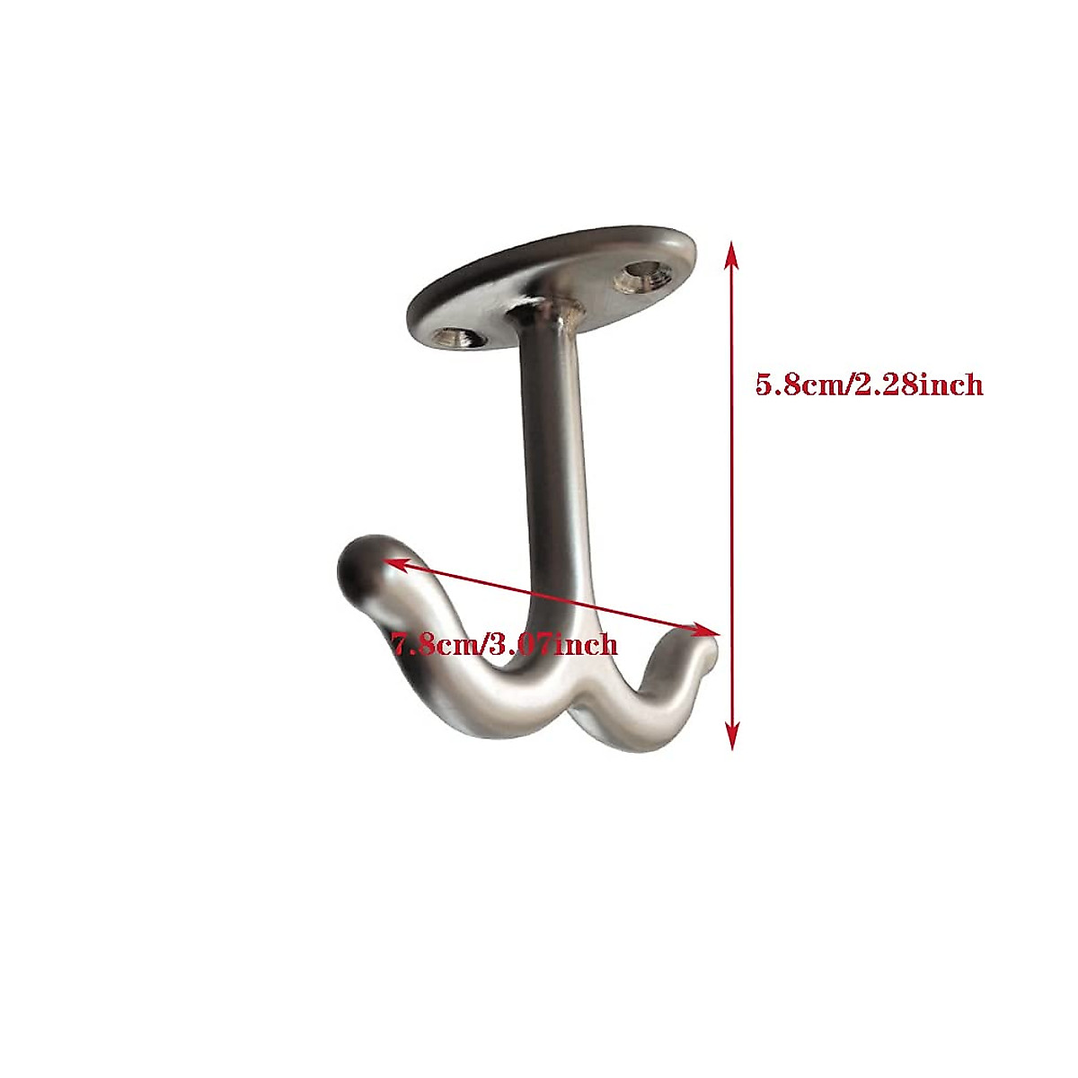 BAMI-LEE House Zinc Alloy Double Prong Ceiling Hook,6 pcs Under The Table Hook Coat Hook for Closet Top Bathroom Kitchen Cabinet Garage