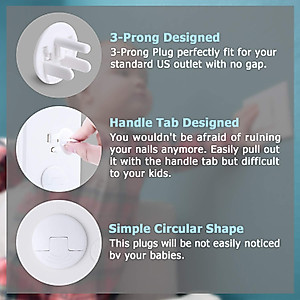 PRObebi Outlet Covers Baby Proofing 52 Pack, Plug Covers for Electrical Outlets, Outlet Plugs Baby Proof for Kids House (White)