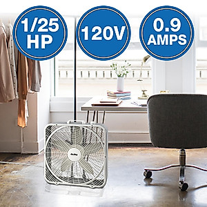 Air King 9723 20-Inch 3-Speed Box Fan , White