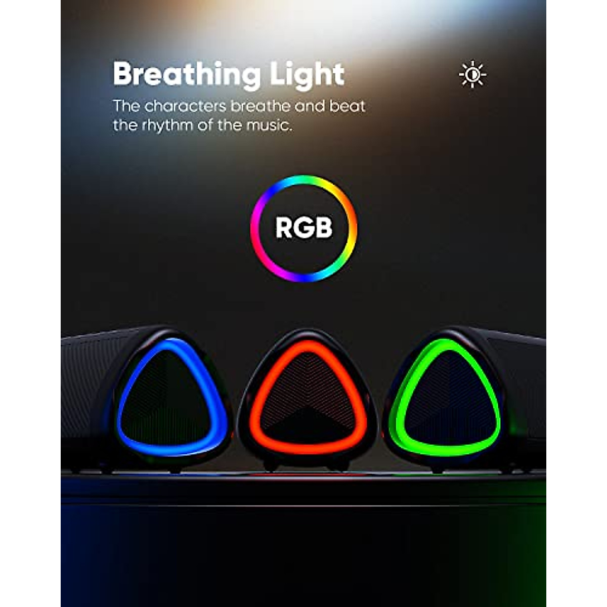 Bluetooth Speaker, IPX5 Waterproof Speaker with HD Sound, Up to 24H Playtime, TWS Pairing, BT5.3, Portable Wireless Speakers for Home/Party/Outdoor/Beach, Electronic Gadgets, Birthday Gift (Black)