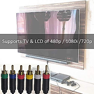 Bealuffe Component Audio Video Cable for PS2 / PS3 / PS3 Slim, HD Multi Out Composite RCA Audio Video Cable for PS3 (6 Feet)