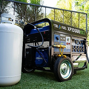 DuroMax XP15000HXT 15,000 Watt Tri Fuel Portable Home Power Backup HXT Generator w/CO Alert