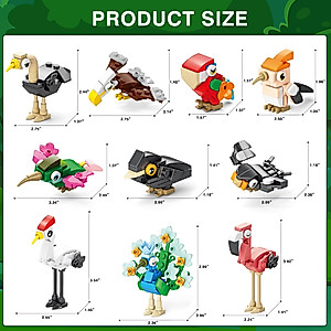 Sawaruita Party Favors for kids-20 Packs Fun Bird Building Blocks Sets Classroom Prizes-Birthday Goodie Bags Stuffers for Kids-Mini Animal Building Blocks Toys for Ages 6+ Boys & Girls Gifts（20in 2）
