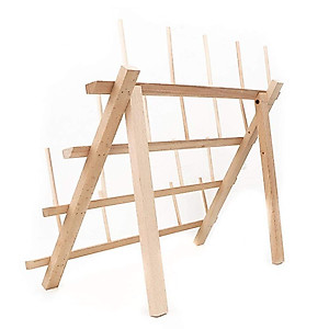 Foldable Large Thread Rack Wood Thread Holder 20 Spool Thread Storage Rack Thread Spool Stand Sewing Cone Storage Organiser, Sewing Quilting Embroidery Bobbin Orgainzer & Rack, Sewing Craft Tools