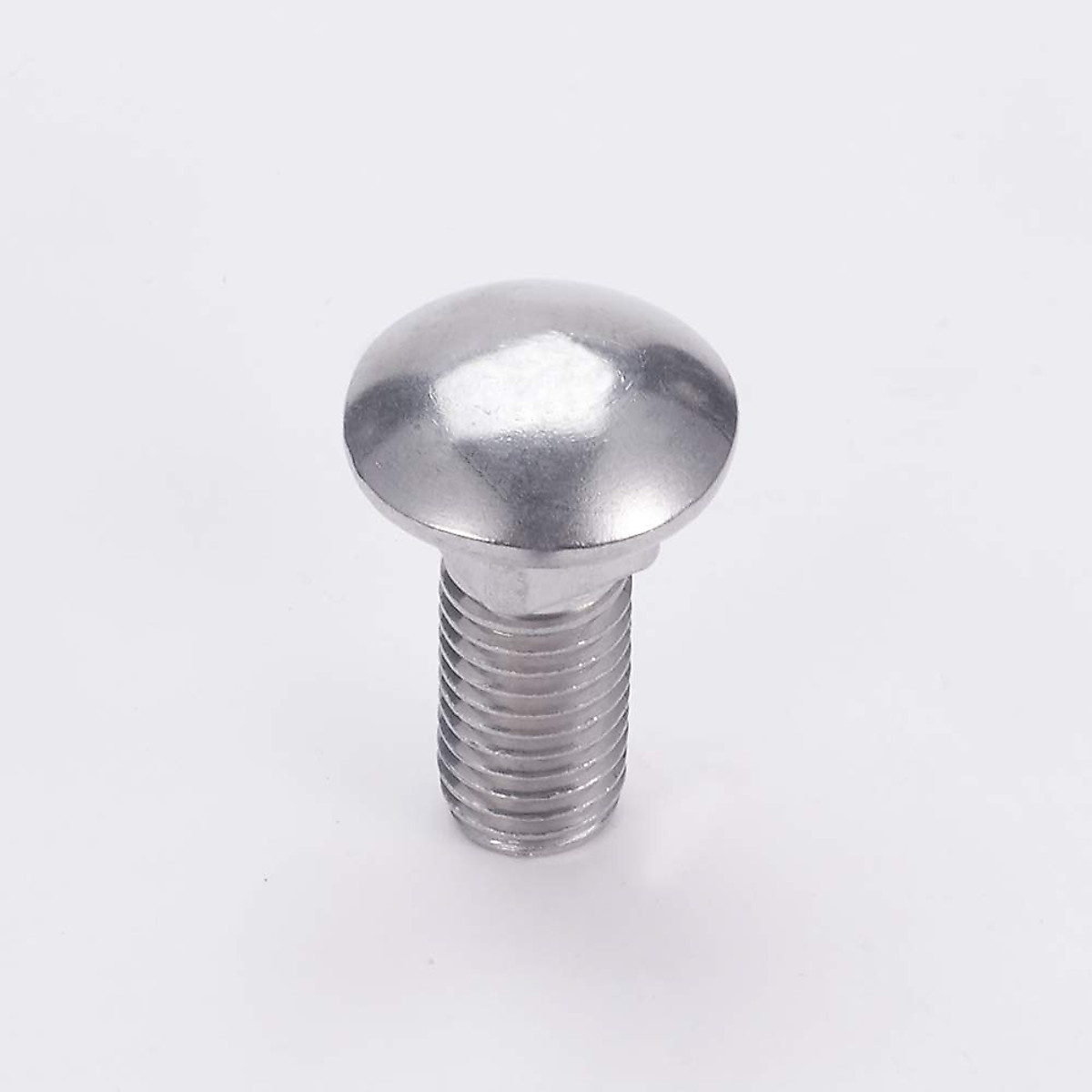 MroMax 2PCS Carriage Bolts M12x45mm Half Round Head Square Neck Bolt Fasteners 304 Stainless Steel Neck Carriage Bolt Silver Tone