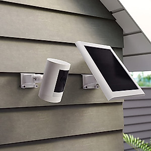 Holicfun Vinyl Siding Mount, No-Drill Adjustable Siding Clip for Security Cameras and Solar Panels, Compatible with Ring, Blink, Arlo, Eufy, Wyze, Google Nest, SimpliSafe, and More - White