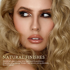 KIMUSE Soft Liquid Contour Stick, Glow Liquid Cream Bronzer, Weightless, Long-Wearing, Smudge Proof, Natural-Looking, Blendable, Bronzer Makeup