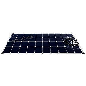 AIMS Power 130 Watt Flexible Bendable Slim Solar Panel Monocrystalline