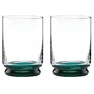 Kate Spade/Lenox Charles Lane Mint Double Old Fashioned Glass Set of Two
