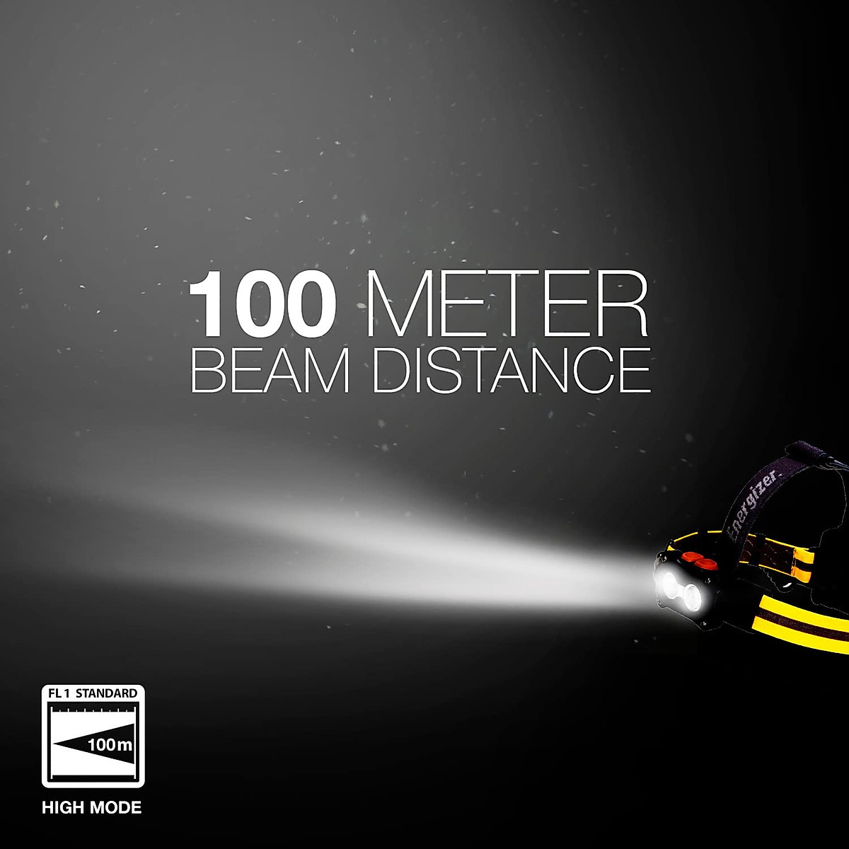 Energizer Hardcase LED Headlamp, Water Resistant Hard Hat Headlamp for Construction Work, Camping and Emergency Light, Includes Batteries, Pack of 1