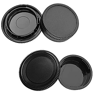 Nikkor Rear Lens Cap + Camera Body Cover for Nikon D7500 D7000 D850 D810 D800 D750 D350 D600 D3500 D3400 D3300 D3200 D3100 D5600 D5500 D5300 D5200 D5100 D90 D80 D70 D70S Nikon F AI Mount DSLR[2 Sets]