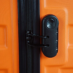 Hipack Hardside 3-Piece Spinner Luggage Set, Orange, One_Size