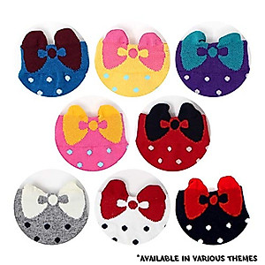 LIVEBEAR 4/5/8 Pairs Womens Cute Patterns, Novelty, Casual Cotton Crew Socks Made In Korea (Polka Dot)