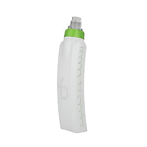FlipBelt Arc Water Bottle Running Belt, Curved Hydration Running Bottle, 6 Fl. Oz., Green