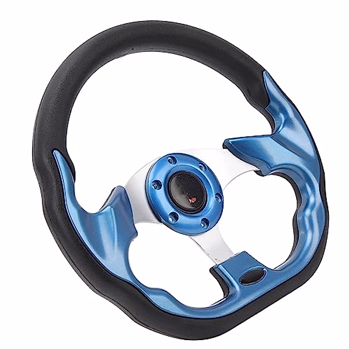 Steering Wheel Kit, PU Leather Surface Strong Grip Wear Resistant Cart Steering Wheel 12.5 Inch Universal Beautiful for DS Precedent Onward Tempo (Blue)