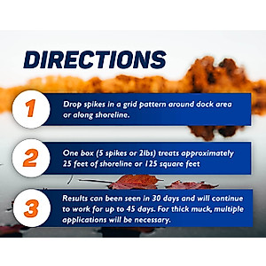 Muck Doctor, 5 Biological Spikes to Reduce Muck, Perfect for Beach Fronts, Lake Docks and Swimming Areas