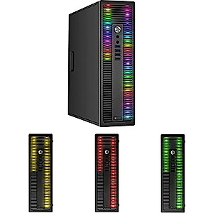 HP EliteDesk Desktop RGB Lights Computer AMD A-Series Processor 8 GB RAM, 512 GB SSD, Windows 10 Pro 64-bit, Wi-Fi, Gaming PC Keyboard & Mouse (Renewed)