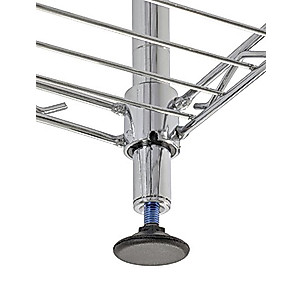 Muscle Rack WS181018-C Steel Adjustable Wire Shelving, 3 Shelves, Chrome, 18" Height, 18" Width, 264 lb. Load Capacity