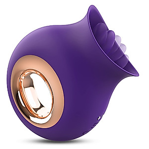 Adult Toys Rose Clitoral Vibrator, Tongue Licking Toy Vibrator with 9 Modes, Rechargeable & Waterproof Adult Sex Toys for Women Couples