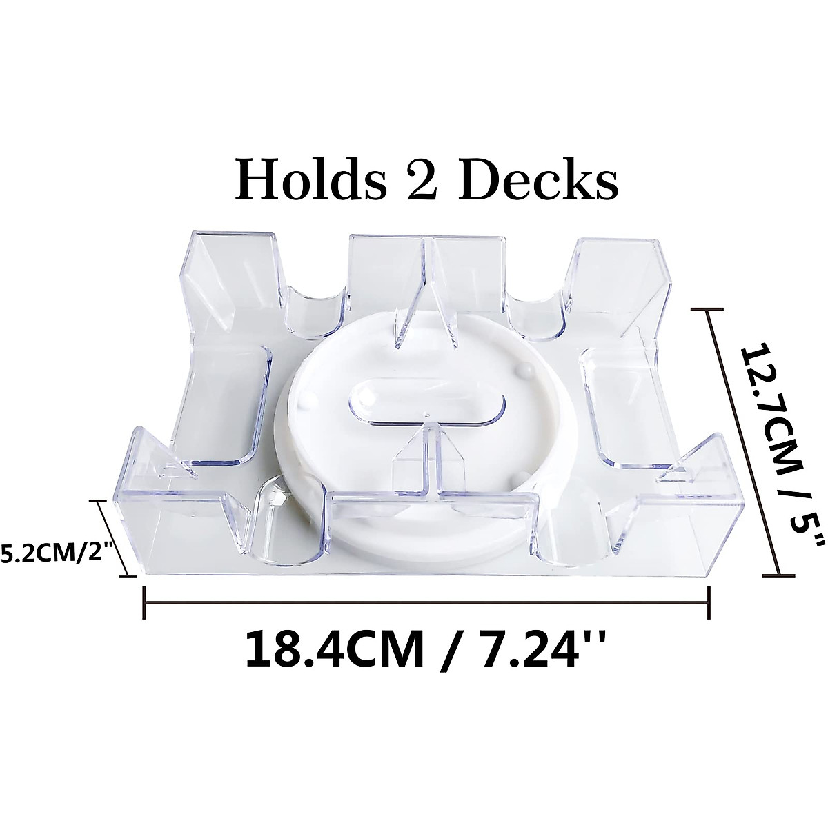 Yuanhe 2 Deck Rotating-Revolving Playing Card Tray, Card Holder