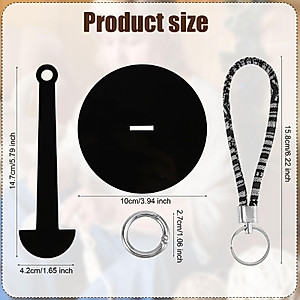 PEUTIER Portable Wrist Yarn Holder with Wrist Strap, Acrylic Wrist Yarn Dispenser & Metal Ring Mini Crochet Yarn Organizer Prevents Tangling & Misalignment for Knitting Supplies