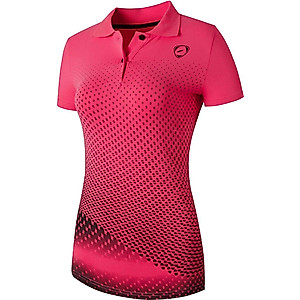 jeansian Women's 3 Packs Sport Quick Dry Polo T-Shirt SWT251 PackE L
