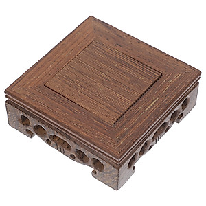 Zerodeko Wood Plant Riser Stand Flower Pedestal Holder Farmhouse Display Riser Bonsai Square Pedestal Rack