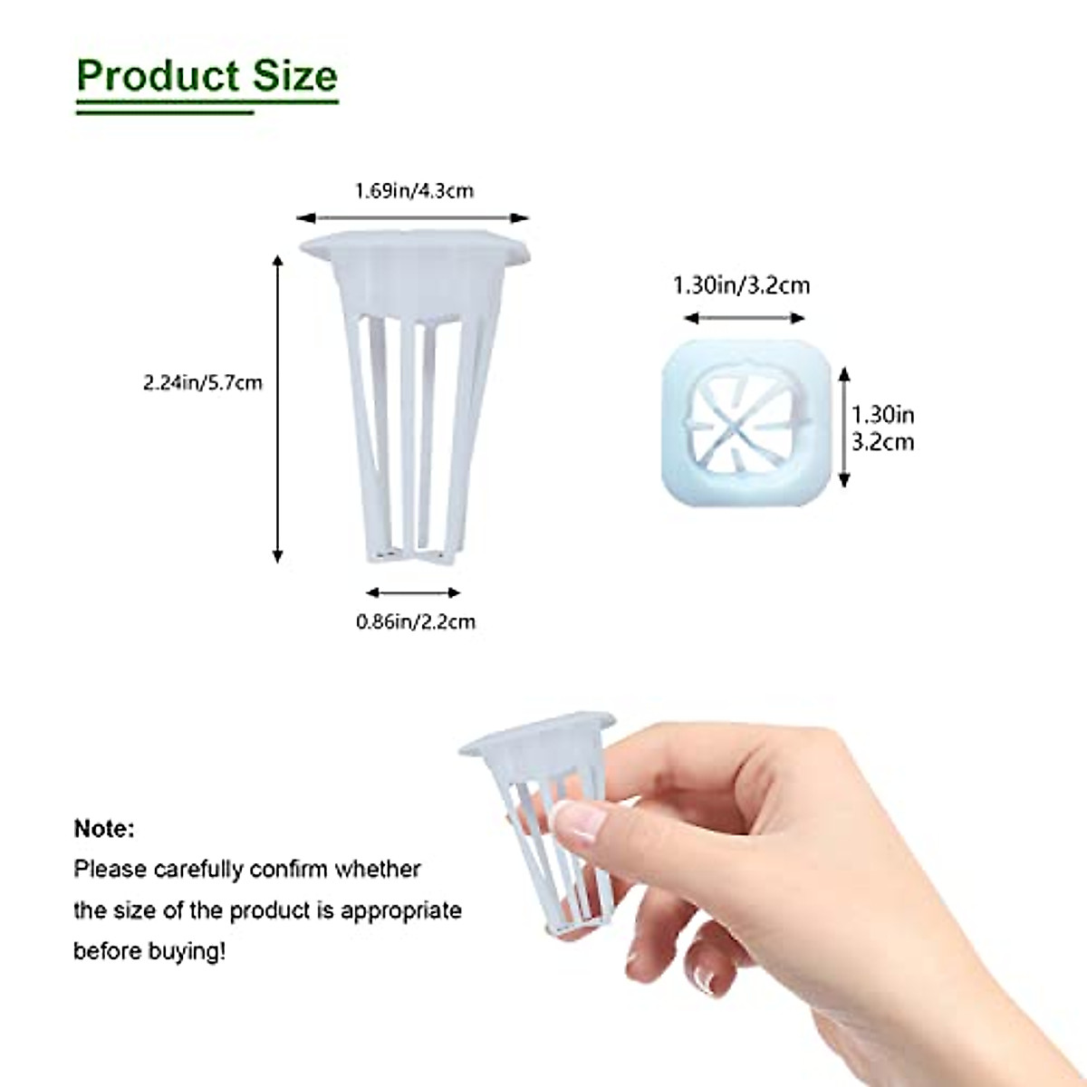 Aooccder Grow Baskets Replacement for idoo Hydroponic Growing System,Seed Pods Baskets for Indoor Herb Garden,Plant Growing Containers fit Square Grow Sponges,50 Pack, White