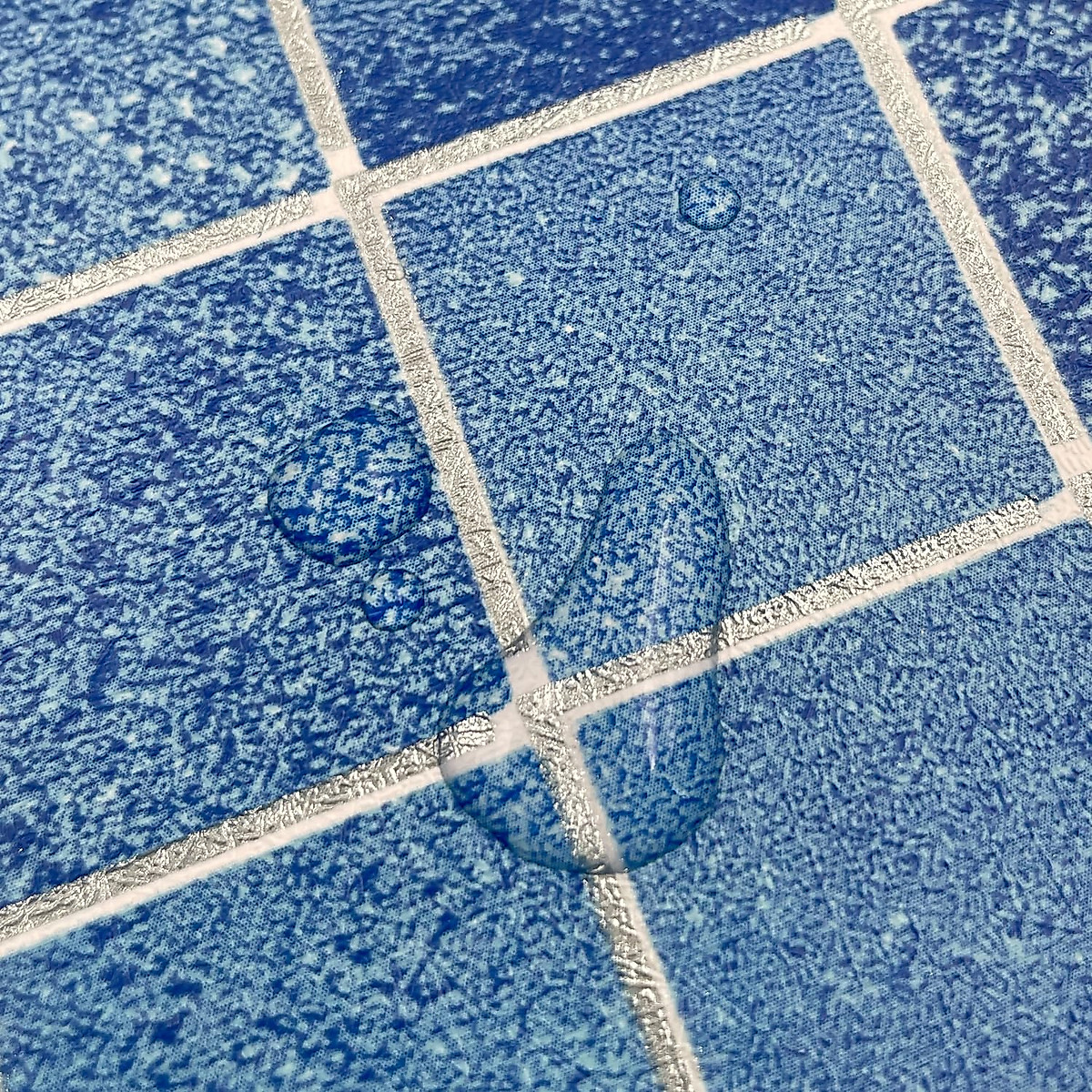 Yifely Blue Mosaic Furniture Paper Removable Shelf Liner Night Stand Sticker 17.7 Inch by 9.8 Feet