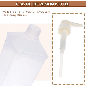 Cabilock Plastic Squeeze Condiment Bottles Mason Jar Syrup Honey Dispenser Pump Bottle for Juice Icing Ketchup Frosting Cookie Decorating Sauces 1100ML (White)