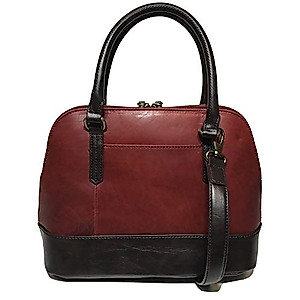 Tignanello Bleecker St. Accordian Satchel, Rouge/Brown