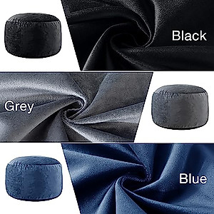 WhatsBedding 4 ft Large Bean Bag Chair: 4' Memory Foam Bean Bag Chairs for Adults with Filling, Soft Bean Bag Sofa with Premium Velvet Cover,Bean Bags with Stuffed Foam Filling,Dark Gray,4 Foot