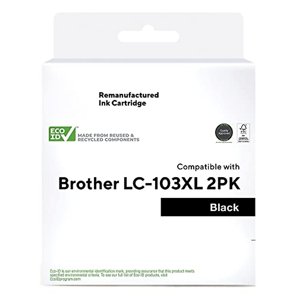 HiTouch Business Services Remanufactured Black High Yield Ink Cartridge Replacement for Brother LC103BK, 2/Pack