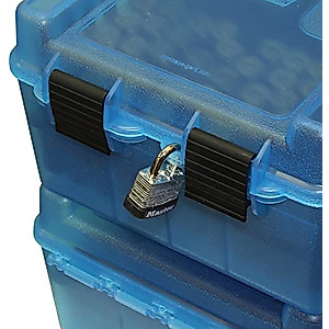 MTM R-100-MAG-24 Deluxe Ammo Box 100 Round Handle WSM WSSM Ultra Mag, USA Made, Clear Blue