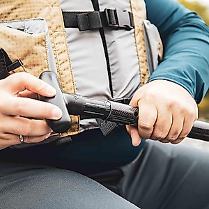 Pelican T-Curved Ergo Handle - Perfect to Convert Your Kayak Paddle into a Single Oar - 4.9 x 4.1 x 1.5 in - Black