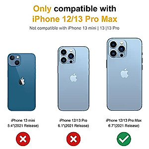 CUCICU Magnetic Case for iPhone 12/13 Pro Max Case, Heavy Duty Case Compatible with MagSafe, Military Grade Drop Protective Shockproof Lightweight Slim Case for iPhone 12/13 Pro Max 6.7 Inch(Black)