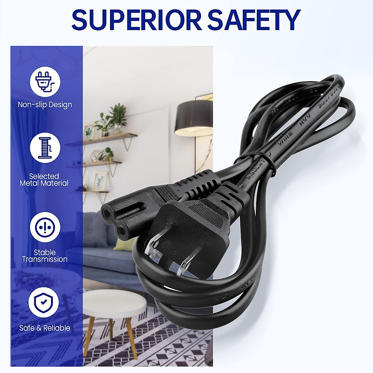 Digipartspower AC Power Cable for Westinghouse Digital LLC EW32S3PW EW3253PW 32 LED HDTV LCD HD TV (Note: This is a Power Cord ONLY. NOT Power Supply Whole Set