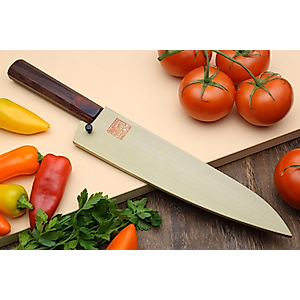 Yoshihiro VG10 46 Layers Hammered Damascus Gyuto Japanese Chefs Knife (Octagonal Shitan Rosewood Handle) (9.5" (240mm)