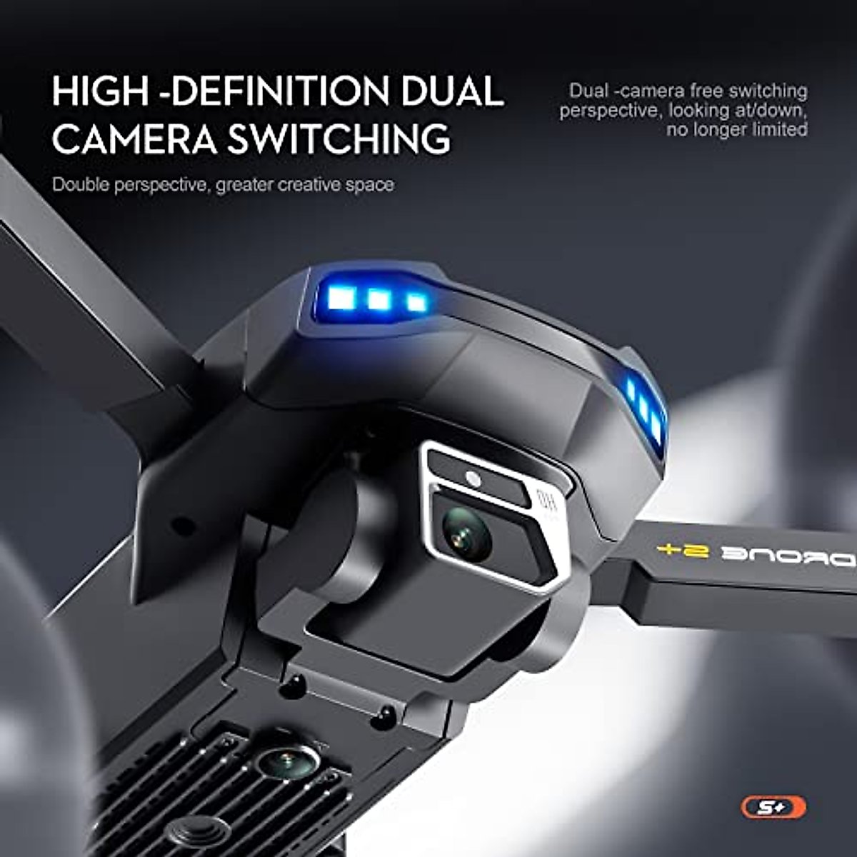 Dynoson GPS Drones with 4K Camera for Adults beginner, 2 Batteries for 50 Minutes Long Flight Time, 5G FPV and Long Control Range RC Quadcopter with Brushless Motors,Optical Flow ,Auto Return,Follows me,Include 2 Batteries