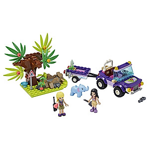 LEGO Friends Baby Elephant Jungle Rescue 41421 Adventure Building Kit; Animal Rescue Playset That Comes with a Toy Truck and Trailer, Plus Friends Emma and Stephanie (203 Pieces)